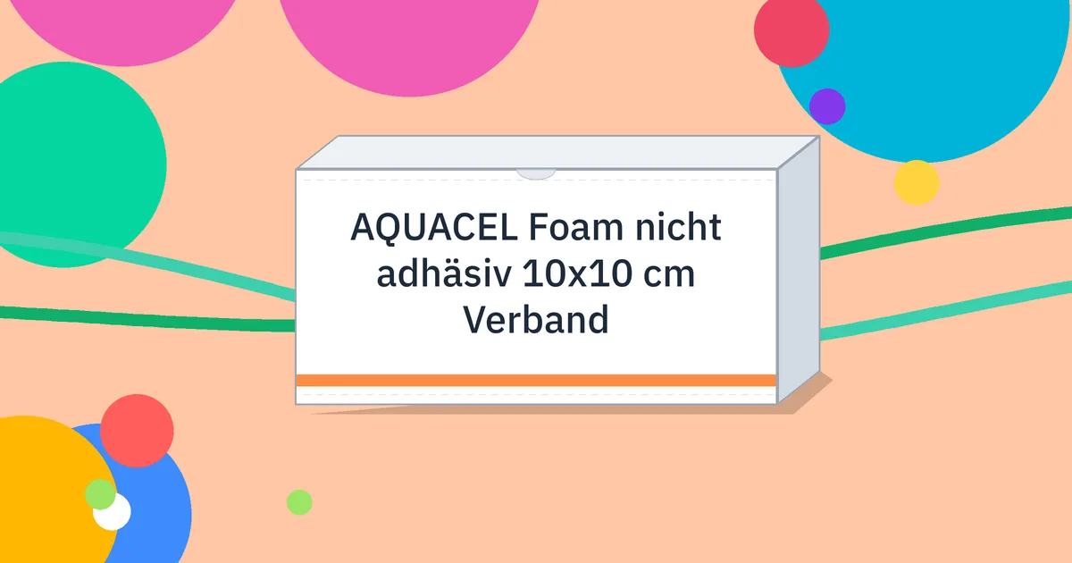 Symbolbild: Packung mit der Aufschrift AQUACEL Foam nicht adhäsiv 10x10 cm Verband (PZN 11005839) – Verfügbarkeit und Bezug in Apotheken in Frankfurt am Main