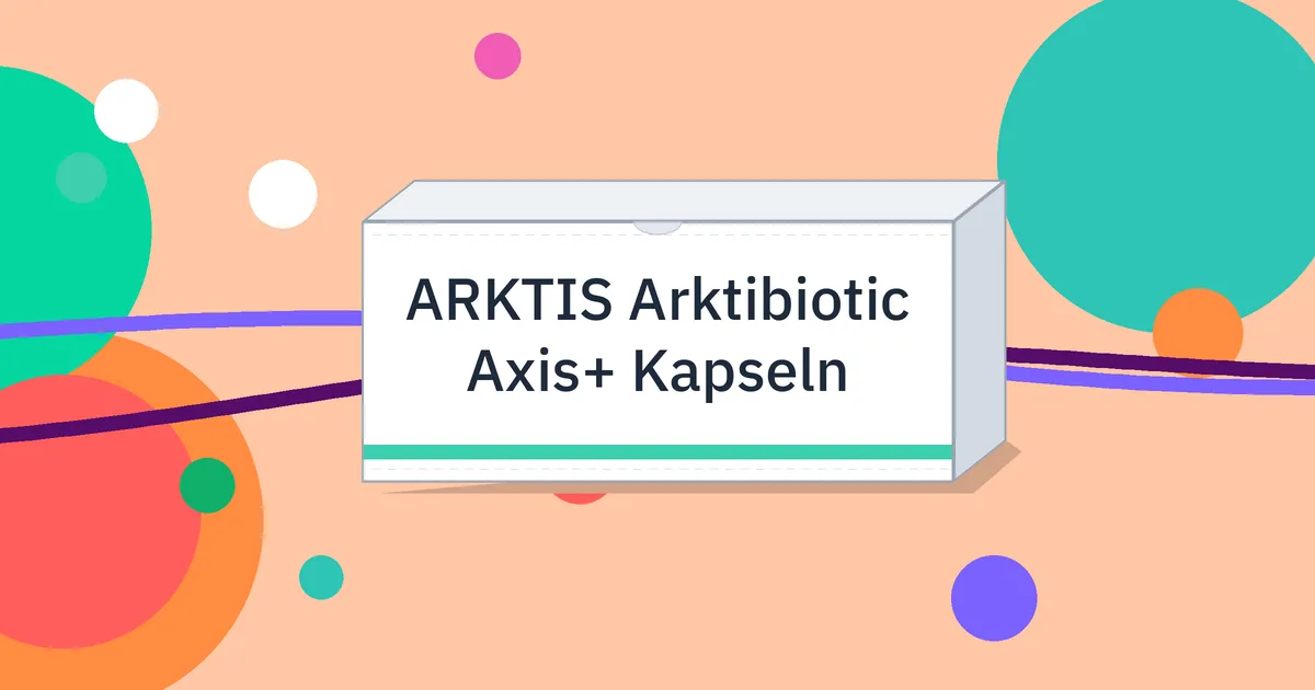 Symbolbild: Packung mit der Aufschrift ARKTIS Arktibiotic Axis+ Kapseln (PZN 20133447) – Verfügbarkeit und Bezug in Apotheken in Frankfurt am Main