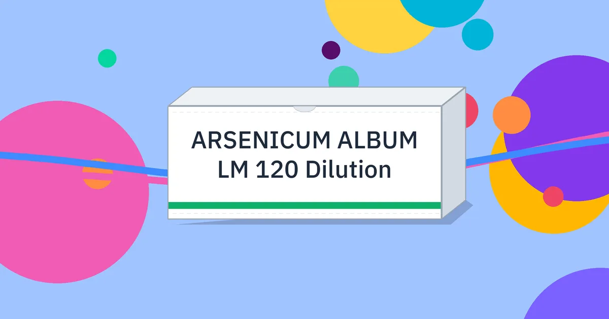 Symbolbild: Packung mit der Aufschrift ARSENICUM ALBUM LM 120 Dilution (PZN 12771168) – Verfügbarkeit und Bezug in Apotheken in Frankfurt am Main