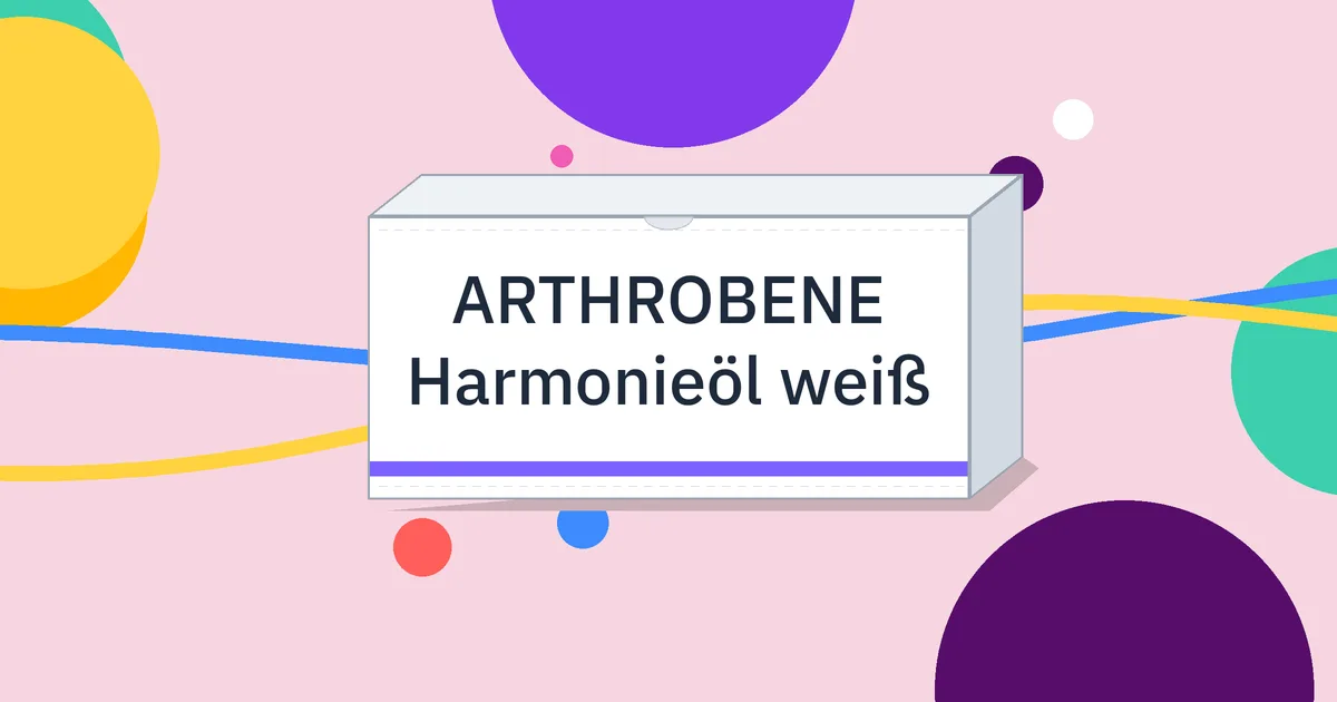 Symbolbild: Packung mit der Aufschrift ARTHROBENE Harmonieöl weiß (PZN 16706529) – Verfügbarkeit und Bezug in Apotheken in Frankfurt am Main
