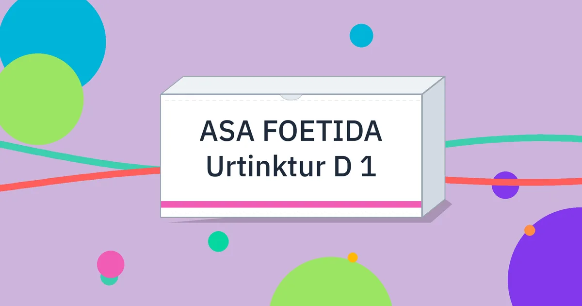 Symbolbild: Packung mit der Aufschrift ASA FOETIDA Urtinktur D 1 (PZN 02607634) – Verfügbarkeit und Bezug in Apotheken in Frankfurt am Main
