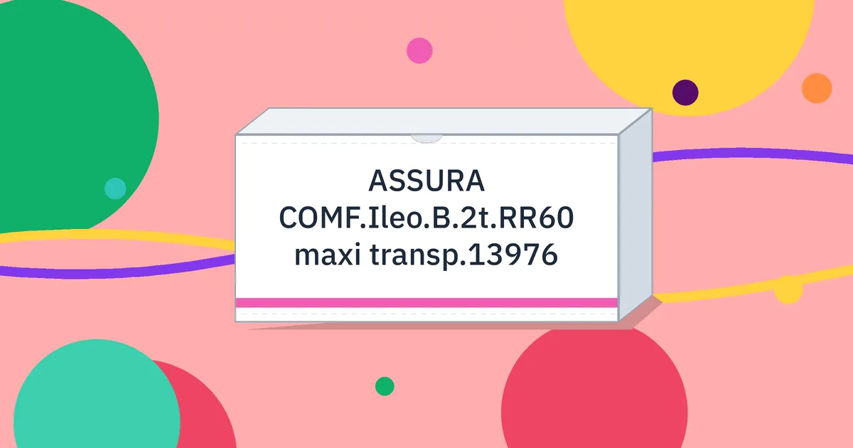Symbolbild: Packung mit der Aufschrift ASSURA COMF.Ileo.B.2t.RR60 maxi transp.13976 (PZN 04055009) – Verfügbarkeit und Bezug in Apotheken in Frankfurt am Main