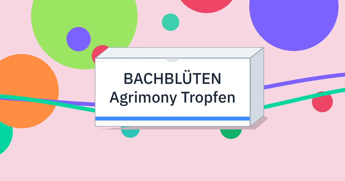 Symbolbild: Packung mit der Aufschrift BACHBLÜTEN Agrimony Tropfen (PZN 00039717) – Verfügbarkeit und Bezug in Apotheken in Frankfurt am Main