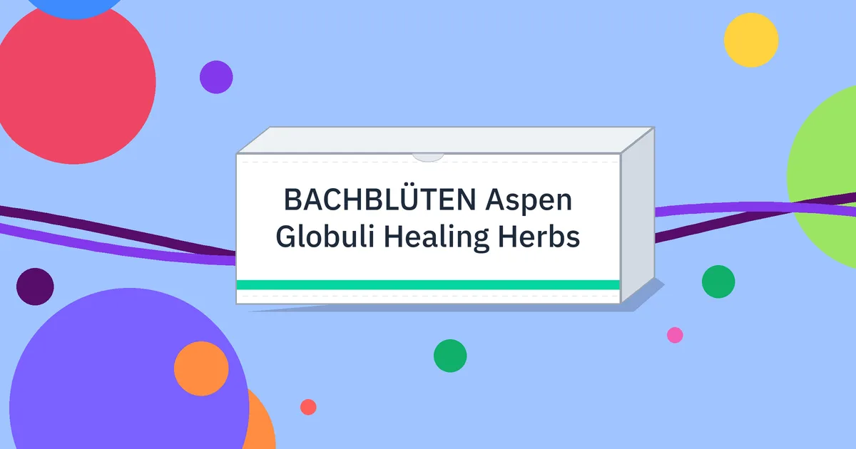 Symbolbild: Packung mit der Aufschrift BACHBLÜTEN Aspen Globuli Healing Herbs (PZN 07365532) – Verfügbarkeit und Bezug in Apotheken in Frankfurt am Main