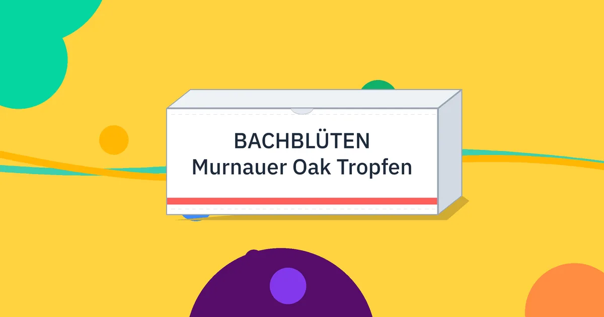 Symbolbild: Packung mit der Aufschrift BACHBLÜTEN Murnauer Oak Tropfen (PZN 07752594) – Verfügbarkeit und Bezug in Apotheken in Frankfurt am Main
