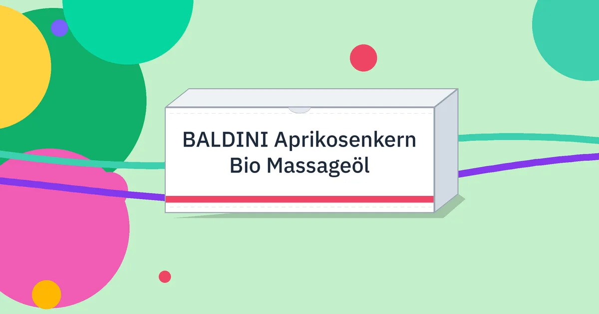 Symbolbild: Packung mit der Aufschrift BALDINI Aprikosenkern Bio Massageöl (PZN 12894617) – Verfügbarkeit und Bezug in Apotheken in Frankfurt am Main