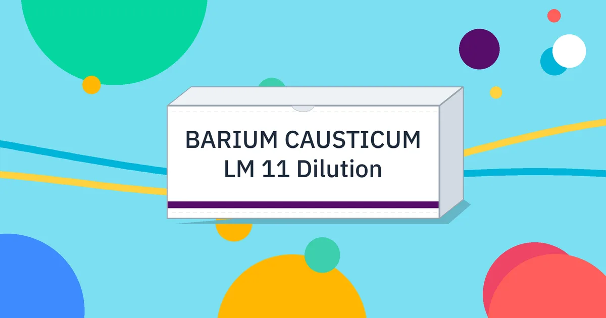 Symbolbild: Packung mit der Aufschrift BARIUM CAUSTICUM LM 11 Dilution (PZN 13376540) – Verfügbarkeit und Bezug in Apotheken in Frankfurt am Main