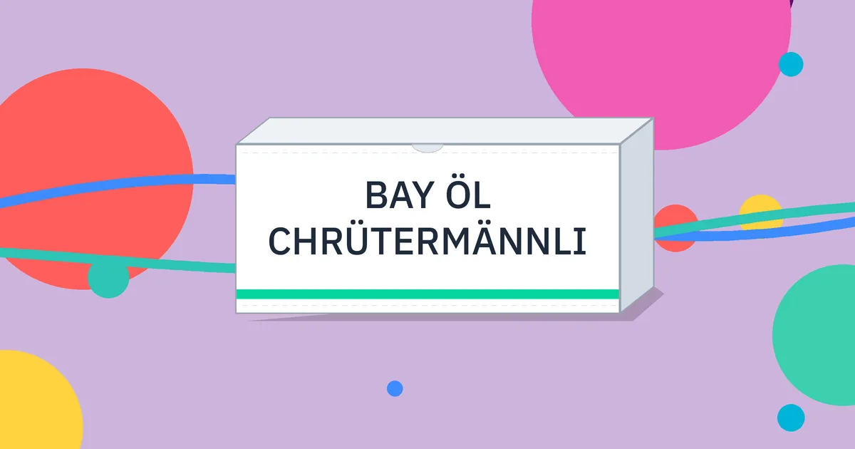 Symbolbild: Packung mit der Aufschrift BAY ÖL CHRÜTERMÄNNLI (PZN 07196354) – Verfügbarkeit und Bezug in Apotheken in Frankfurt am Main