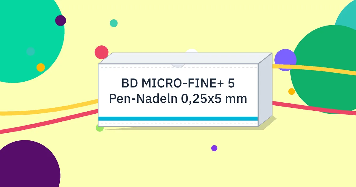 Symbolbild: Packung mit der Aufschrift BD MICRO-FINE+ 5 Pen-Nadeln 0,25x5 mm (PZN 09239168) – Verfügbarkeit und Bezug in Apotheken in Frankfurt am Main