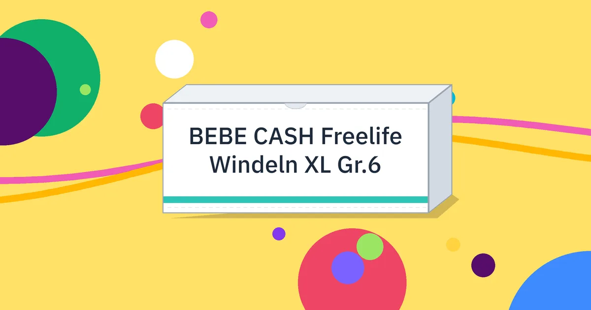 Symbolbild: Packung mit der Aufschrift BEBE CASH Freelife Windeln XL Gr.6 (PZN 18377047) – Verfügbarkeit und Bezug in Apotheken in Frankfurt am Main