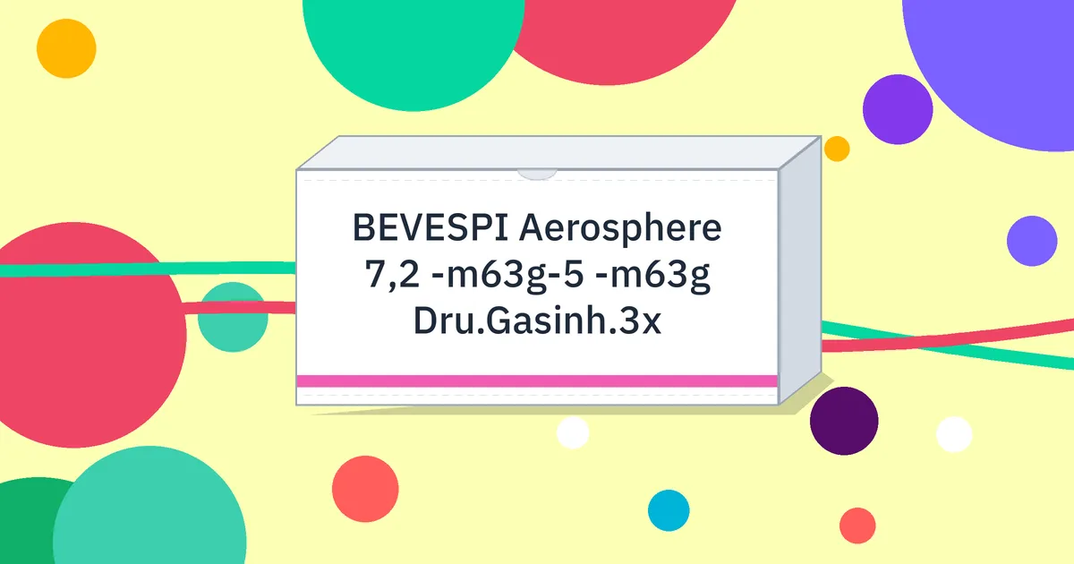 Symbolbild: Packung mit der Aufschrift BEVESPI Aerosphere 7,2 -m63g-5 -m63g Dru.Gasinh.3x (PZN 19119749) – Verfügbarkeit und Bezug in Apotheken in Frankfurt am Main
