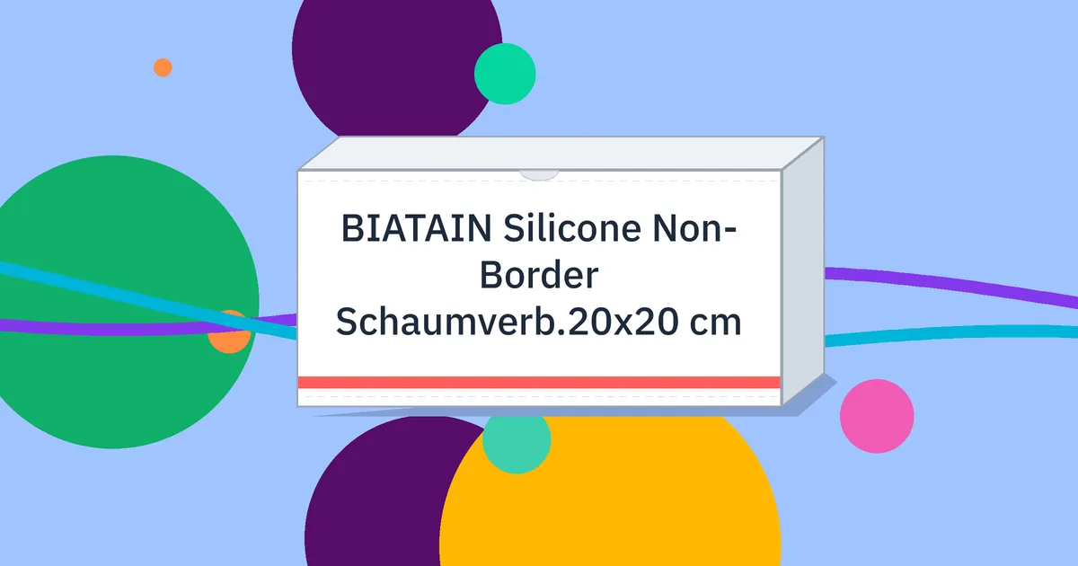 Symbolbild: Packung mit der Aufschrift BIATAIN Silicone Non-Border Schaumverb.20x20 cm (PZN 18496007) – Verfügbarkeit und Bezug in Apotheken in Frankfurt am Main