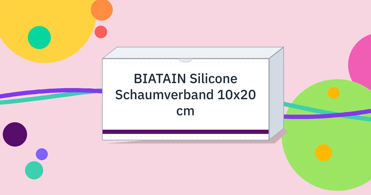 Symbolbild: Packung mit der Aufschrift BIATAIN Silicone Schaumverband 10x20 cm (PZN 13351698) – Verfügbarkeit und Bezug in Apotheken in Frankfurt am Main