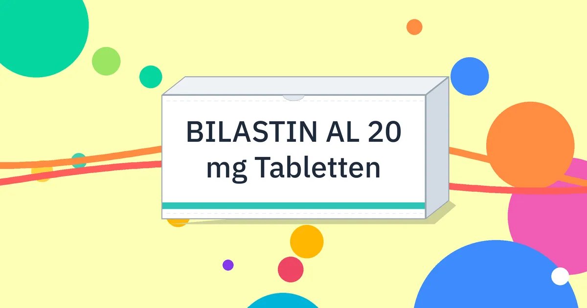 Symbolbild: Packung mit der Aufschrift BILASTIN AL 20 mg Tabletten (PZN 19752889) – Verfügbarkeit und Bezug in Apotheken in Frankfurt am Main