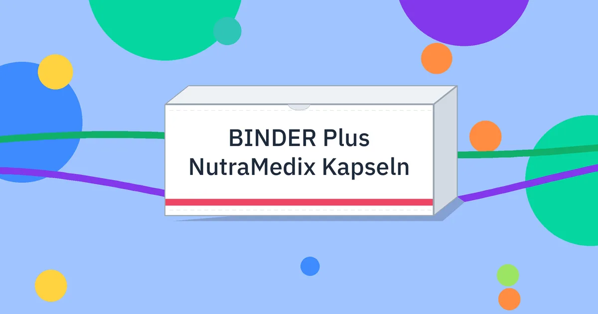 Symbolbild: Packung mit der Aufschrift BINDER Plus NutraMedix Kapseln (PZN 18456700) – Verfügbarkeit und Bezug in Apotheken in Frankfurt am Main