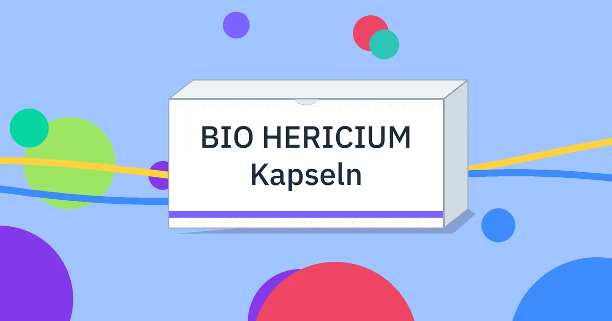 Symbolbild: Packung mit der Aufschrift BIO HERICIUM Kapseln (PZN 11552004) – Verfügbarkeit und Bezug in Apotheken in Frankfurt am Main