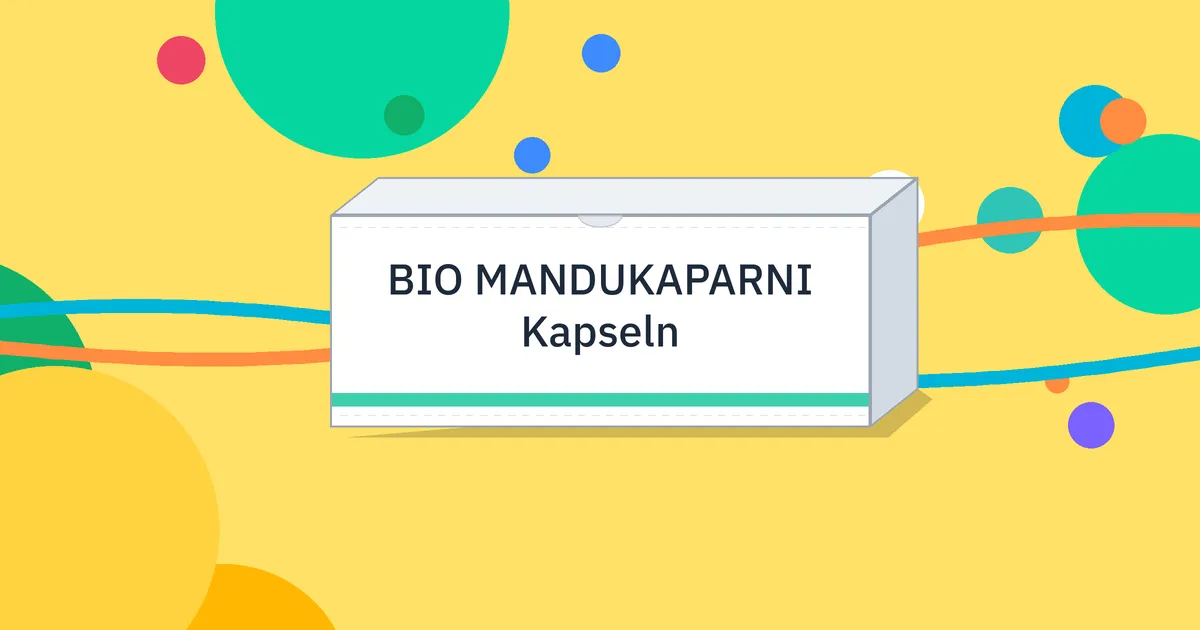 Symbolbild: Packung mit der Aufschrift BIO MANDUKAPARNI Kapseln (PZN 16707500) – Verfügbarkeit und Bezug in Apotheken in Frankfurt am Main