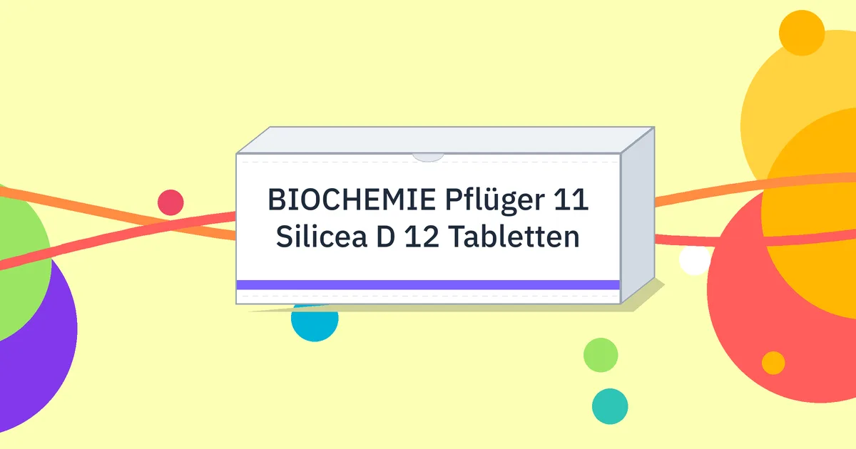 Symbolbild: Packung mit der Aufschrift BIOCHEMIE Pflüger 11 Silicea D 12 Tabletten (PZN 06320071) – Verfügbarkeit und Bezug in Apotheken in Frankfurt am Main
