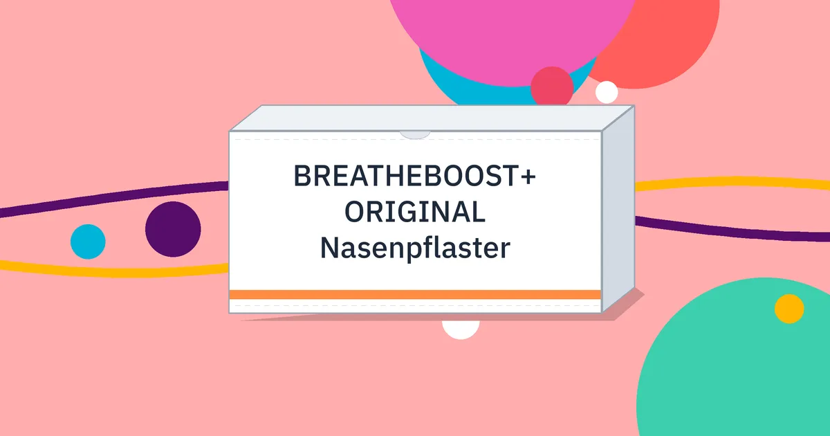 Symbolbild: Packung mit der Aufschrift BREATHEBOOST+ ORIGINAL Nasenpflaster (PZN 19480557) – Verfügbarkeit und Bezug in Apotheken in Frankfurt am Main