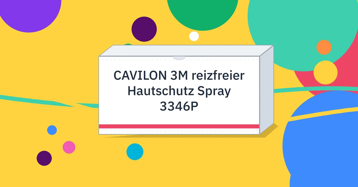 Symbolbild: Packung mit der Aufschrift CAVILON 3M reizfreier Hautschutz Spray 3346P (PZN 14165549) – Verfügbarkeit und Bezug in Apotheken in Frankfurt am Main