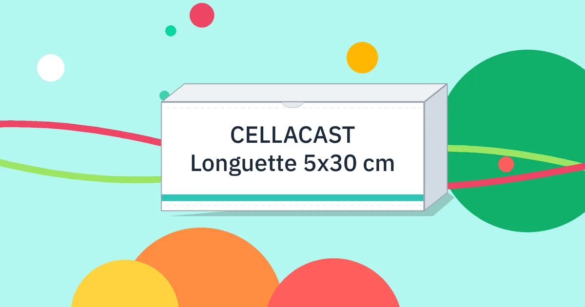 Symbolbild: Packung mit der Aufschrift CELLACAST Longuette 5x30 cm (PZN 14054844) – Verfügbarkeit und Bezug in Apotheken in Frankfurt am Main