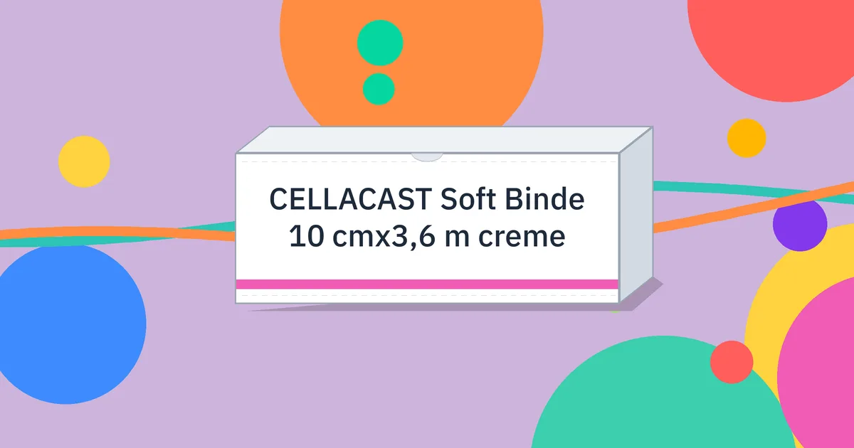 Symbolbild: Packung mit der Aufschrift CELLACAST Soft Binde 10 cmx3,6 m creme (PZN 11381844) – Verfügbarkeit und Bezug in Apotheken in Frankfurt am Main