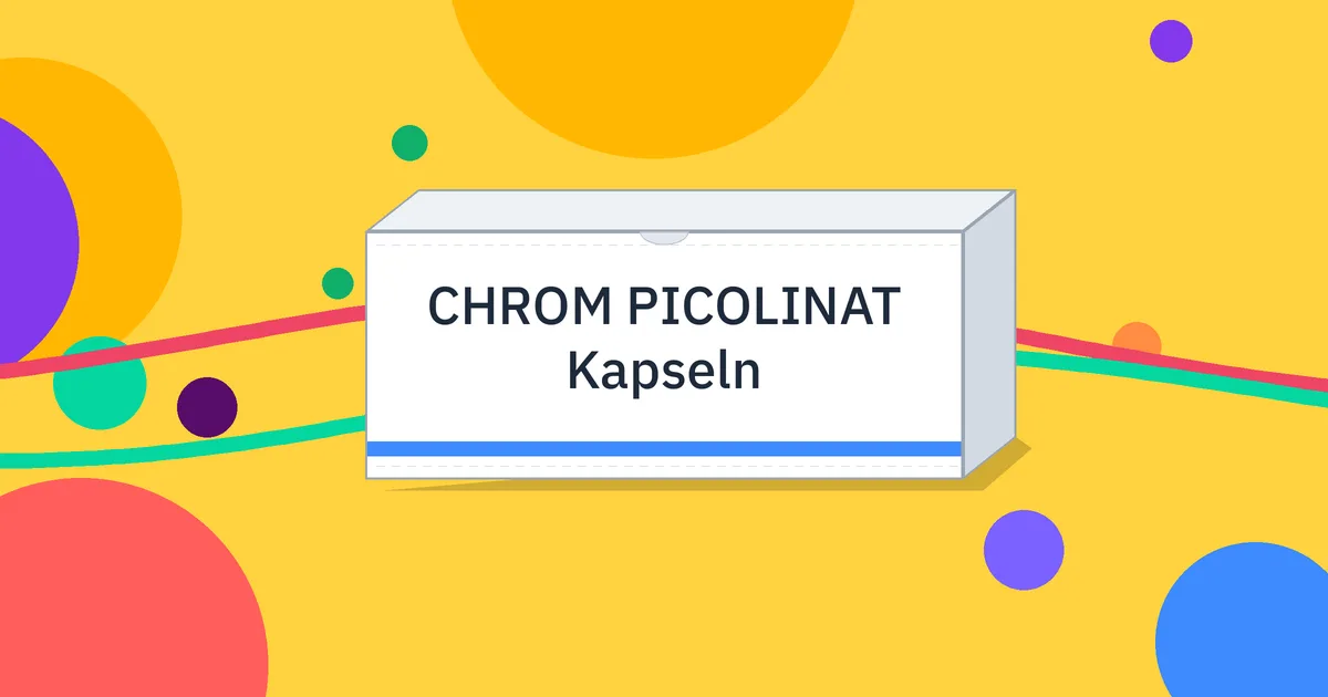 Symbolbild: Packung mit der Aufschrift CHROM PICOLINAT Kapseln (PZN 11231369) – Verfügbarkeit und Bezug in Apotheken in Frankfurt am Main