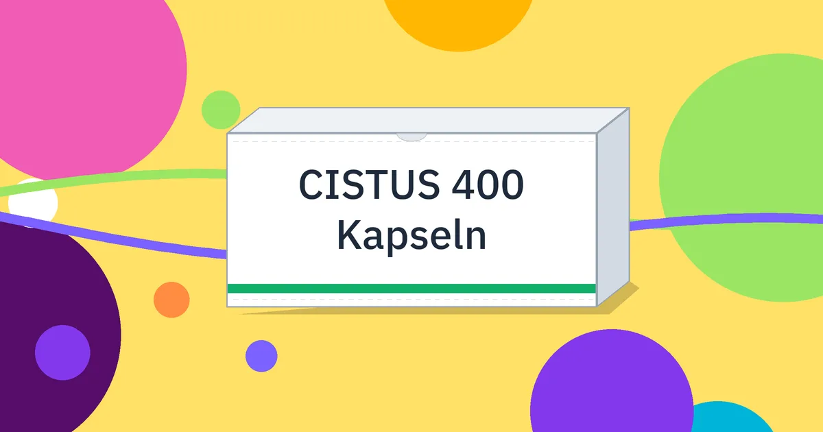 Symbolbild: Packung mit der Aufschrift CISTUS 400 Kapseln (PZN 06112912) – Verfügbarkeit und Bezug in Apotheken in Frankfurt am Main