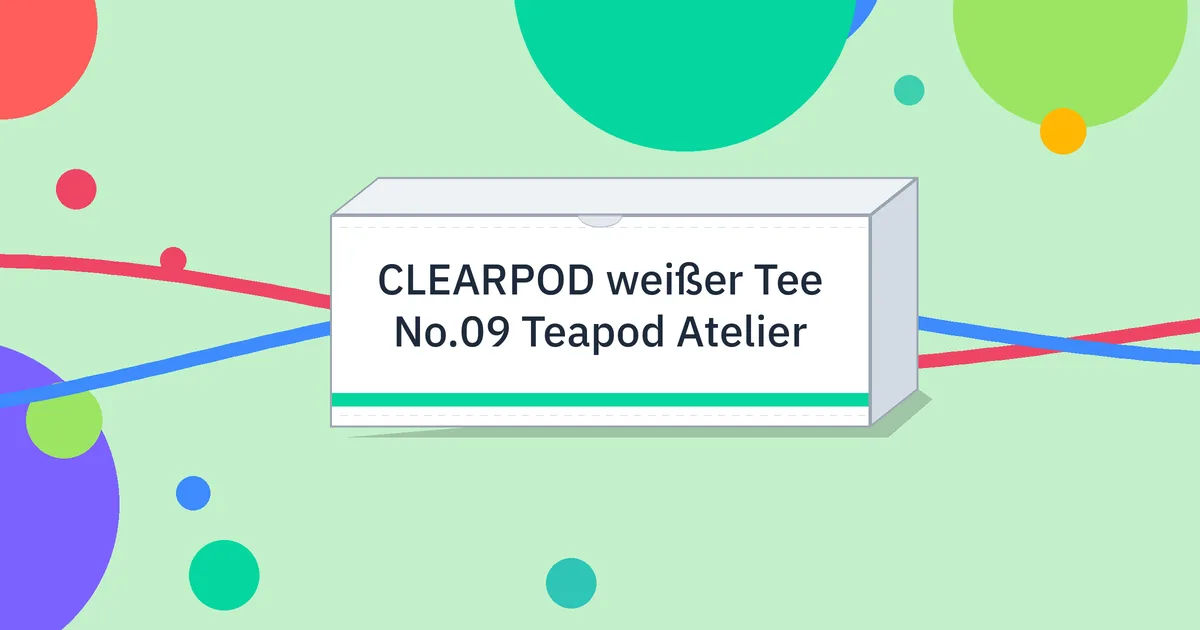 Symbolbild: Packung mit der Aufschrift CLEARPOD weißer Tee No.09 Teapod Atelier (PZN 17895455) – Verfügbarkeit und Bezug in Apotheken in Frankfurt am Main