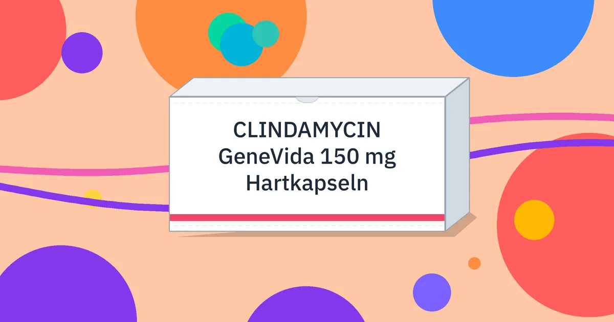 Symbolbild: Packung mit der Aufschrift CLINDAMYCIN GeneVida 150 mg Hartkapseln (PZN 10817860) – Verfügbarkeit und Bezug in Apotheken in Frankfurt am Main