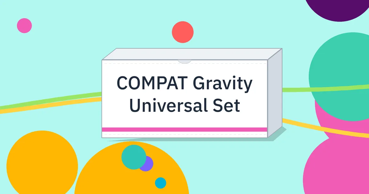 Symbolbild: Packung mit der Aufschrift COMPAT Gravity Universal Set (PZN 12416757) – Verfügbarkeit und Bezug in Apotheken in Frankfurt am Main