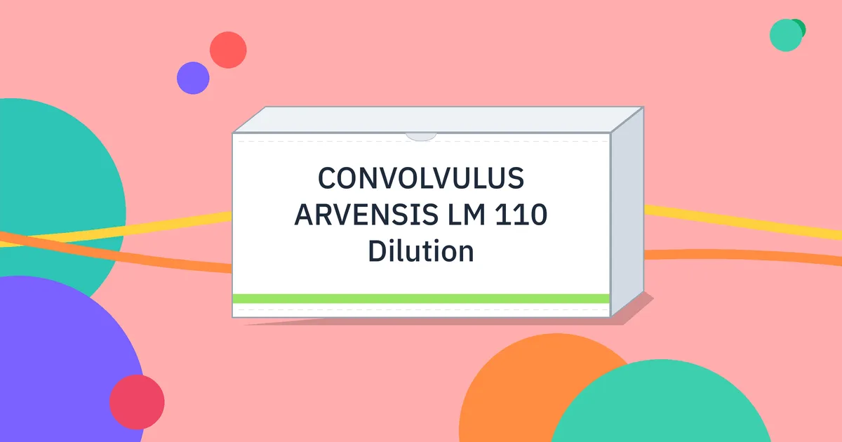 Symbolbild: Packung mit der Aufschrift CONVOLVULUS ARVENSIS LM 110 Dilution (PZN 13450443) – Verfügbarkeit und Bezug in Apotheken in Frankfurt am Main