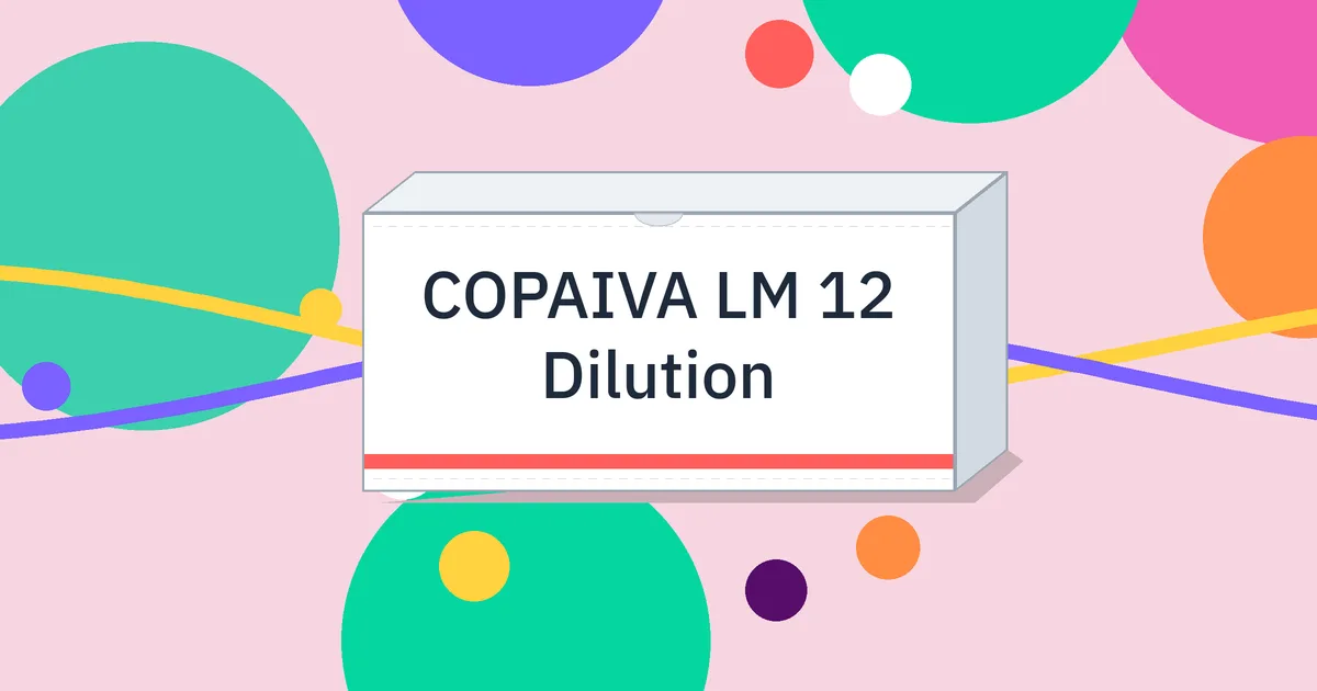 Symbolbild: Packung mit der Aufschrift COPAIVA LM 12 Dilution (PZN 13451081) – Verfügbarkeit und Bezug in Apotheken in Frankfurt am Main