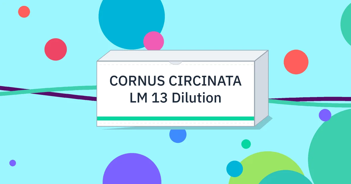 Symbolbild: Packung mit der Aufschrift CORNUS CIRCINATA LM 13 Dilution (PZN 13452175) – Verfügbarkeit und Bezug in Apotheken in Frankfurt am Main