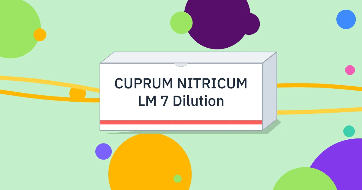 Symbolbild: Packung mit der Aufschrift CUPRUM NITRICUM LM 7 Dilution (PZN 12838501) – Verfügbarkeit und Bezug in Apotheken in Frankfurt am Main