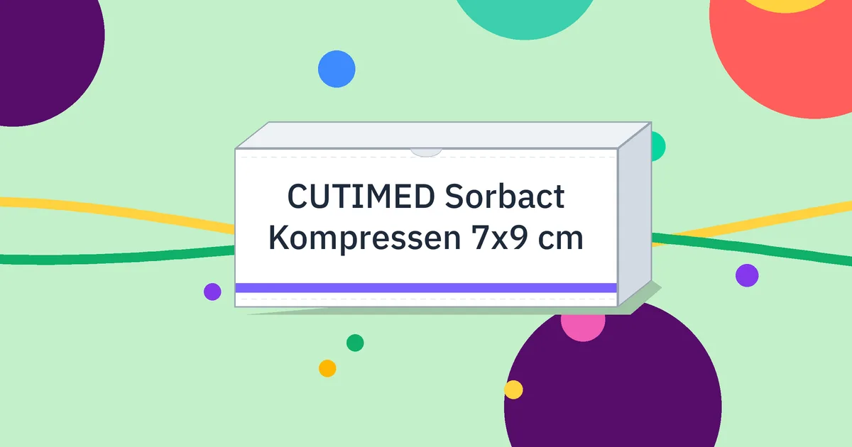 Symbolbild: Packung mit der Aufschrift CUTIMED Sorbact Kompressen 7x9 cm (PZN 12584584) – Verfügbarkeit und Bezug in Apotheken in Frankfurt am Main