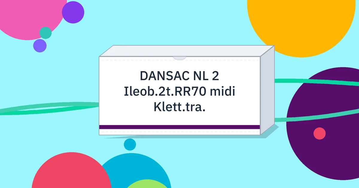 Symbolbild: Packung mit der Aufschrift DANSAC NL 2 Ileob.2t.RR70 midi Klett.tra. (PZN 08843703) – Verfügbarkeit und Bezug in Apotheken in Frankfurt am Main