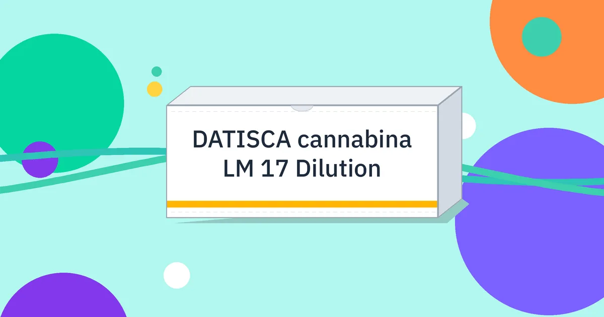 Symbolbild: Packung mit der Aufschrift DATISCA cannabina LM 17 Dilution (PZN 13461978) – Verfügbarkeit und Bezug in Apotheken in Frankfurt am Main