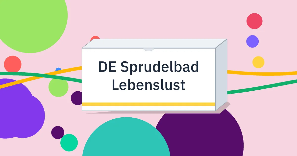 Symbolbild: Packung mit der Aufschrift DE Sprudelbad Lebenslust (PZN 12558150) – Verfügbarkeit und Bezug in Apotheken in Frankfurt am Main