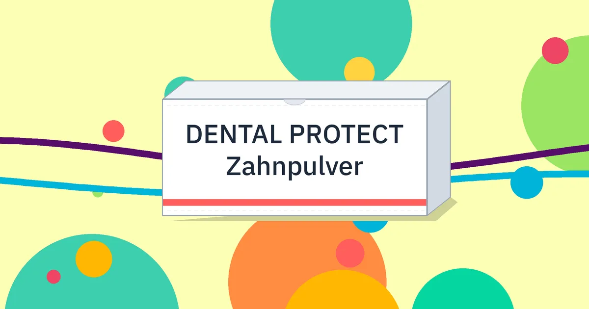 Symbolbild: Packung mit der Aufschrift DENTAL PROTECT Zahnpulver (PZN 16918444) – Verfügbarkeit und Bezug in Apotheken in Frankfurt am Main