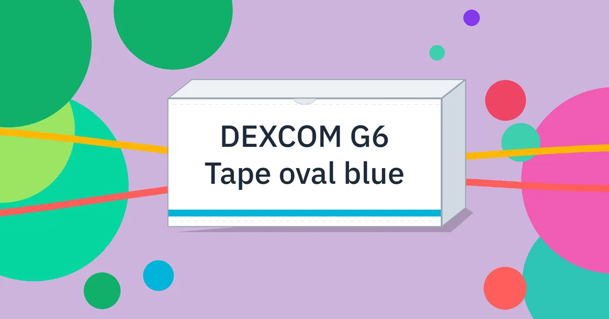 Symbolbild: Packung mit der Aufschrift DEXCOM G6 Tape oval blue (PZN 18178626) – Verfügbarkeit und Bezug in Apotheken in Frankfurt am Main