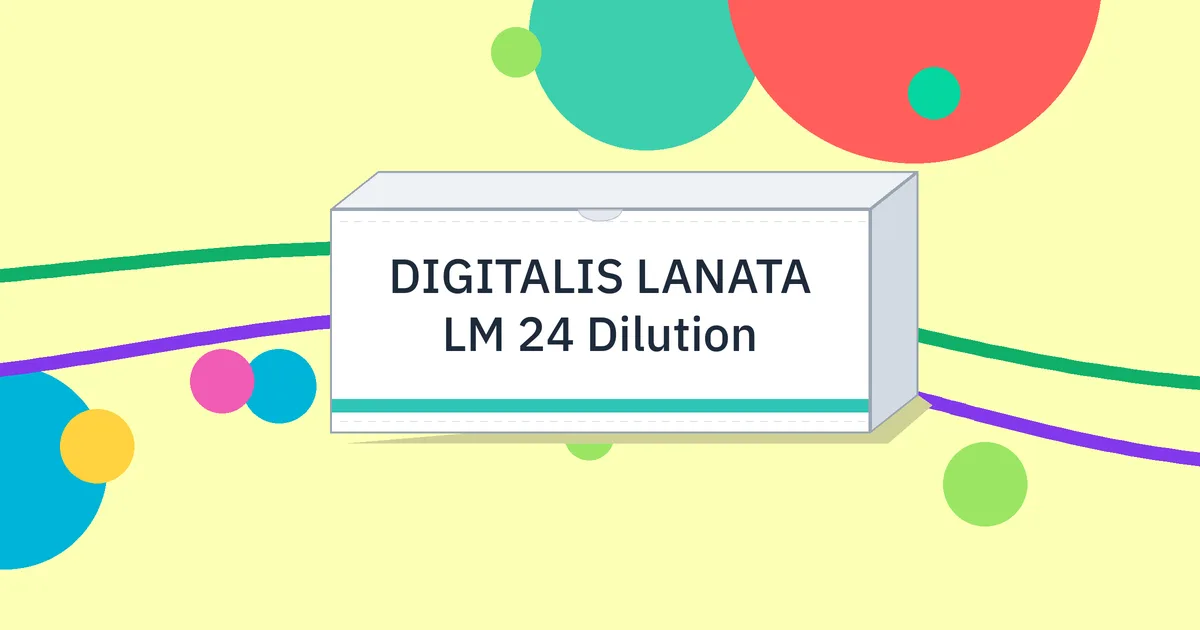 Symbolbild: Packung mit der Aufschrift DIGITALIS LANATA LM 24 Dilution (PZN 12841928) – Verfügbarkeit und Bezug in Apotheken in Frankfurt am Main