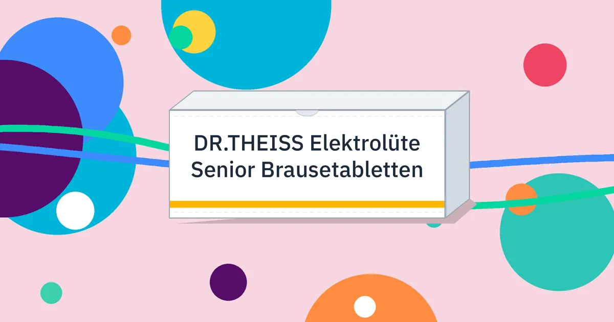 Symbolbild: Packung mit der Aufschrift DR.THEISS Elektrolüte Senior Brausetabletten (PZN 19688068) – Verfügbarkeit und Bezug in Apotheken in Frankfurt am Main