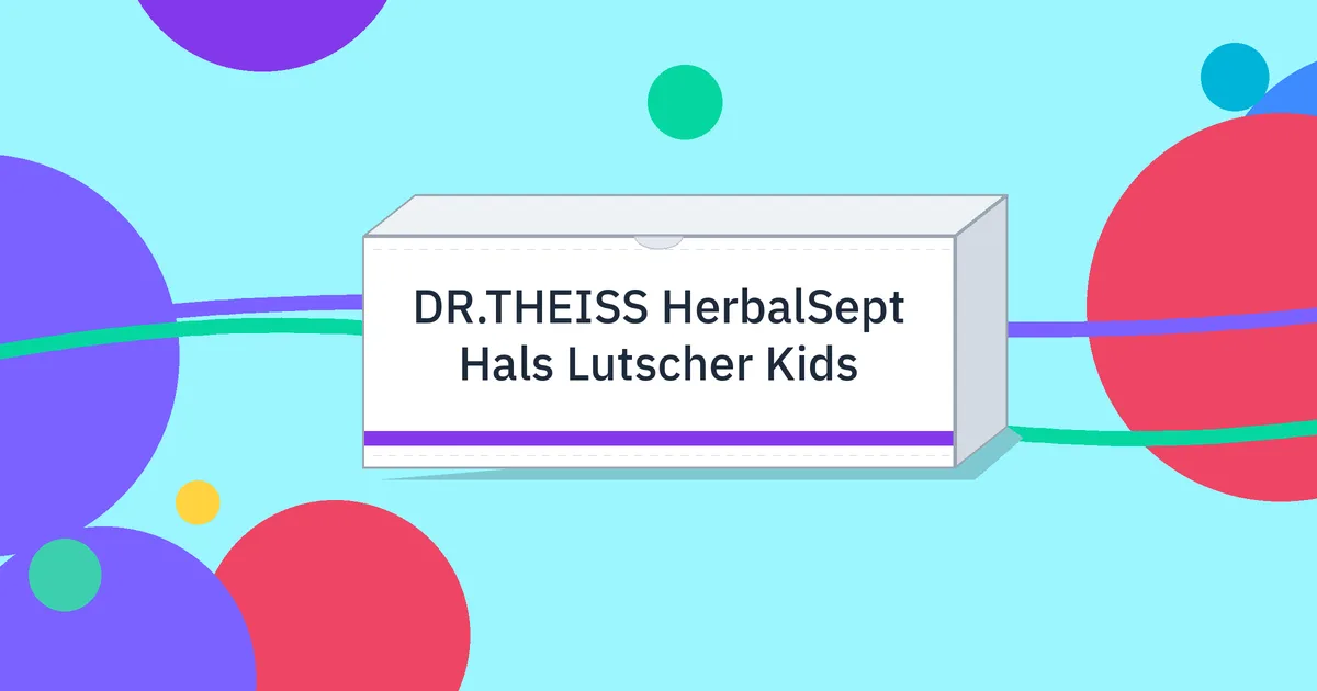 Symbolbild: Packung mit der Aufschrift DR.THEISS HerbalSept Hals Lutscher Kids (PZN 19367803) – Verfügbarkeit und Bezug in Apotheken in Frankfurt am Main