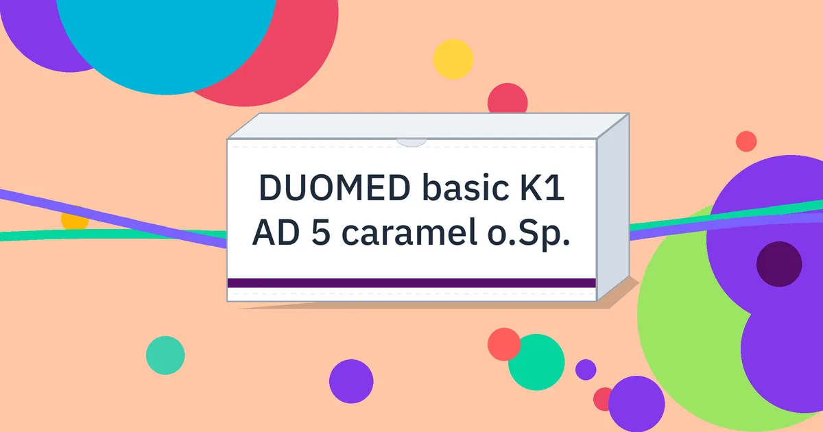 Symbolbild: Packung mit der Aufschrift DUOMED basic K1 AD 5 caramel o.Sp. (PZN 20903201) – Verfügbarkeit und Bezug in Apotheken in Frankfurt am Main