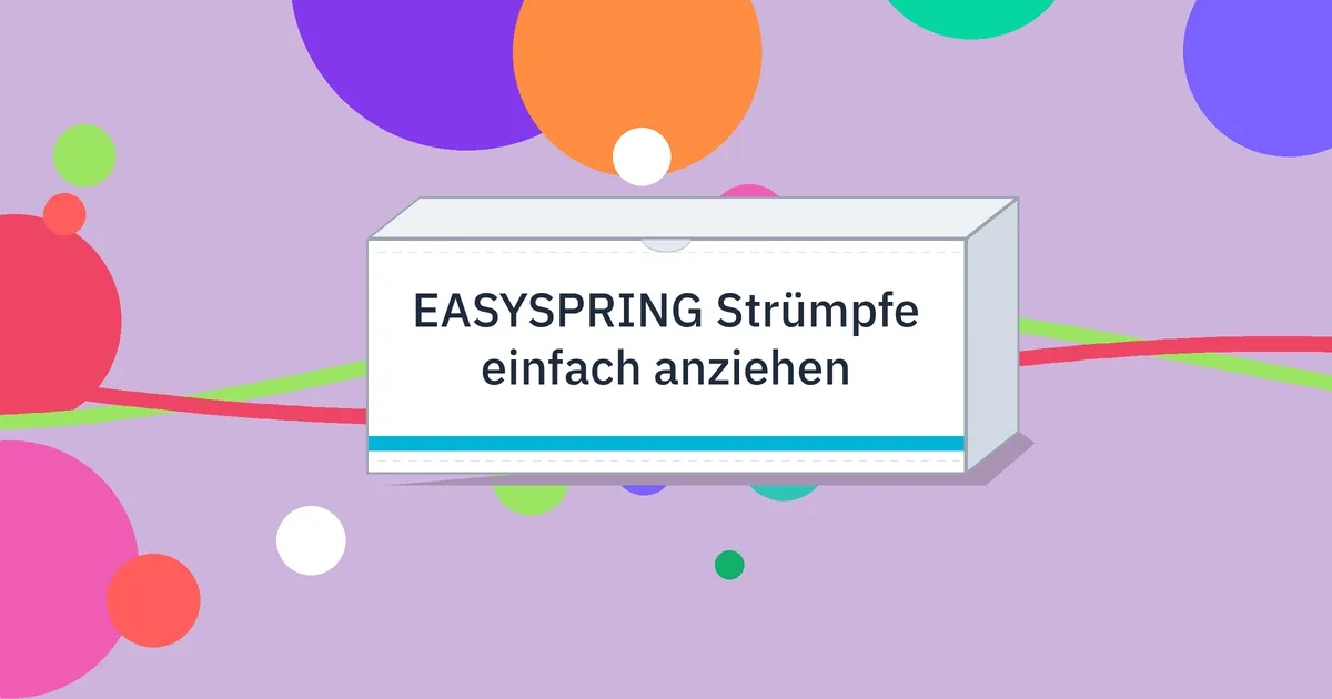 Symbolbild: Packung mit der Aufschrift EASYSPRING Strümpfe einfach anziehen (PZN 18447753) – Verfügbarkeit und Bezug in Apotheken in Frankfurt am Main