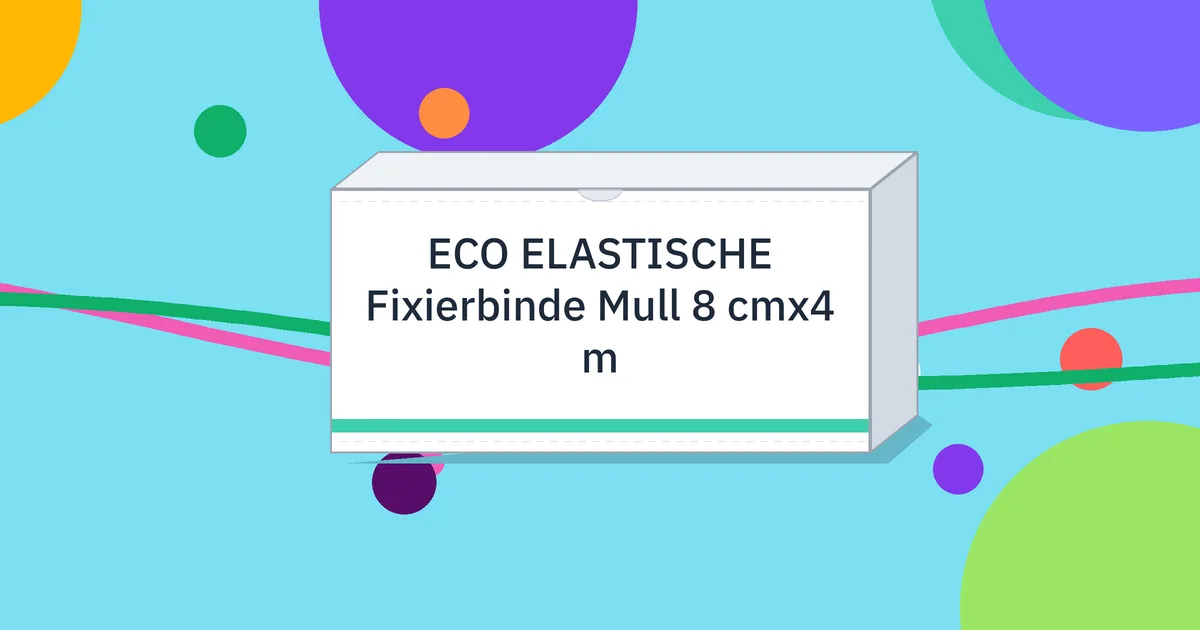 Symbolbild: Packung mit der Aufschrift ECO ELASTISCHE Fixierbinde Mull 8 cmx4 m (PZN 10715929) – Verfügbarkeit und Bezug in Apotheken in Frankfurt am Main