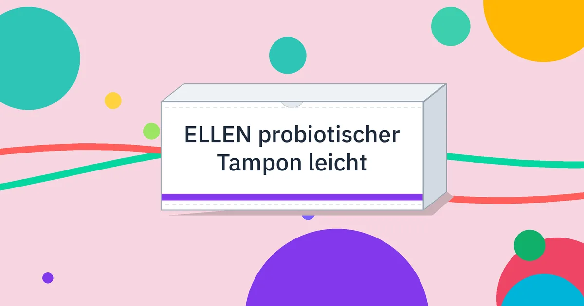 Symbolbild: Packung mit der Aufschrift ELLEN probiotischer Tampon leicht (PZN 18368692) – Verfügbarkeit und Bezug in Apotheken in Frankfurt am Main