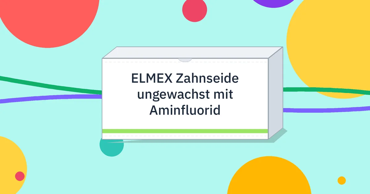 Symbolbild: Packung mit der Aufschrift ELMEX Zahnseide ungewachst mit Aminfluorid (PZN 04123461) – Verfügbarkeit und Bezug in Apotheken in Frankfurt am Main