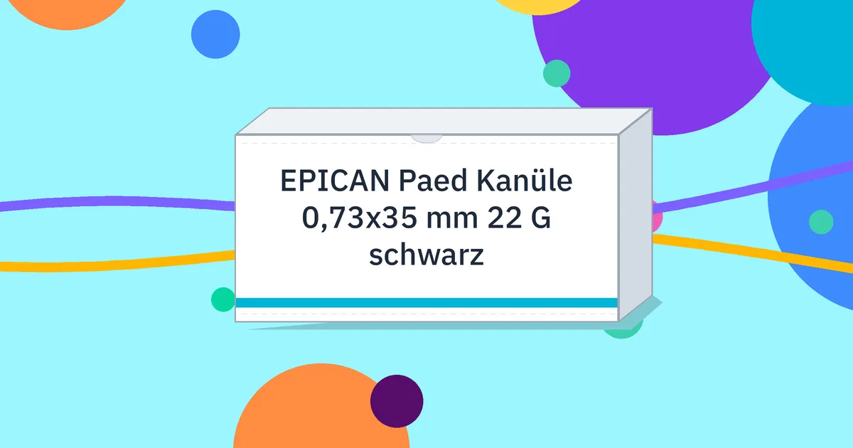 Symbolbild: Packung mit der Aufschrift EPICAN Paed Kanüle 0,73x35 mm 22 G schwarz (PZN 06849877) – Verfügbarkeit und Bezug in Apotheken in Frankfurt am Main